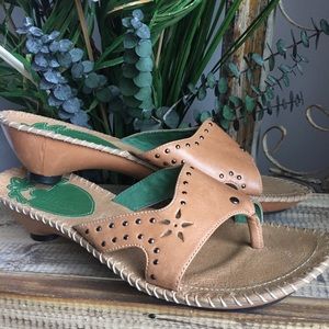 Indigo | Shoes | Clarks Indigo Tan Leather Sandals Womens 75 | Poshmark